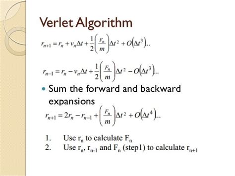integration schemes in molecular dynamics
