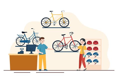 Bike Shop With Shoppers People Choosing Cycles Accessories Or Gear Equipment For Riding In