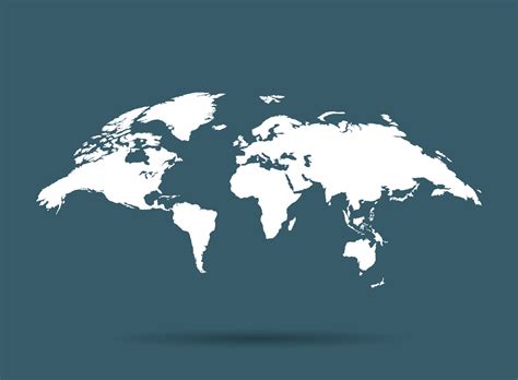 World Map Icon In Flat Style Global Country Vector Illustration On