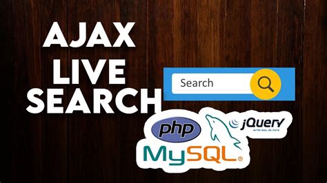 make ajax live data search with jquery php and mysql youtube