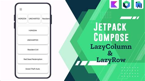 20 lazy column and lazy row android jetpack compose بالعربي youtube