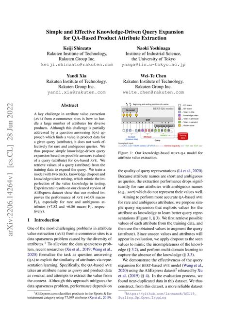simple and effective knowledge driven query expansion for qa based product attribute extraction