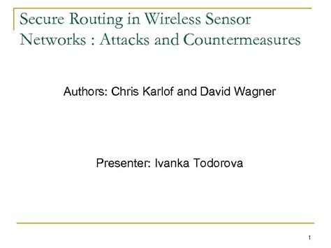 secure routing in wireless sensor networks attacks