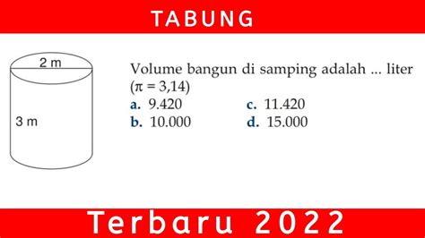 Cara Mudah Menghitung Volume Tabung Satuan Liter Youtube