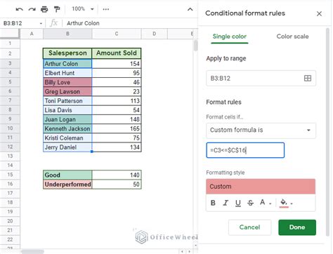 Conditional Formatting Based On Another Cell In Google Sheets OfficeWheel